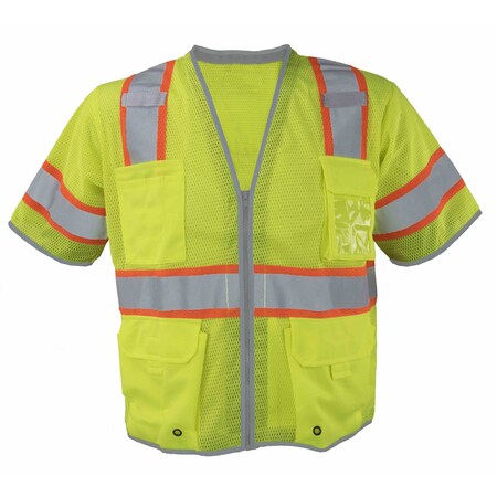 Ironwear Two-Tone Hi-Vis Safety Vest w/Sleeves M Class 3 , Zipper 6 ...