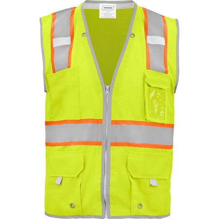 Ironwear Hi-Vis Safety Vest 2XL Class 2 , Zipper 6 Pockets, ID Window ...