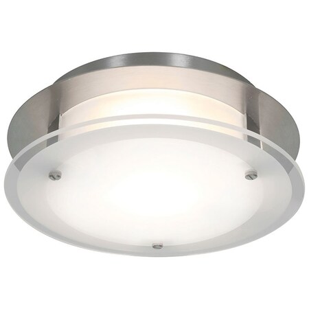 Access Lighting Vision Round, LED Flush Mount, Brushed Steel Finish ...