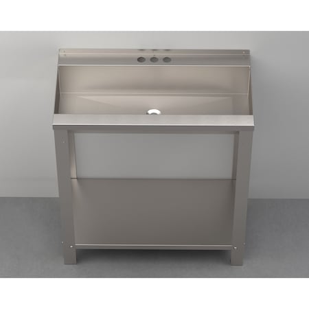 Eco-Trough Hand Washing Sink Wall Mount Hand-Wash Trough, 1 Sta, 30" w ...