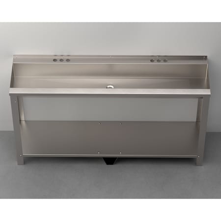 Eco-Trough Hand Washing Sink Wall Mount Hand-Wash Trough, 2 Sta, 60" w ...