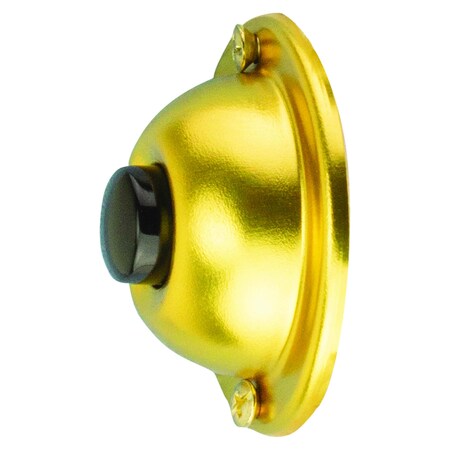 Newhouse Hardware Unlighted 1-3/4" Round Door Chime Push Button, Brass ...