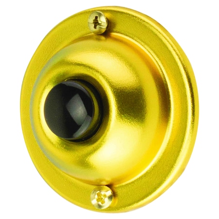 Newhouse Hardware Unlighted 1-3/4" Round Door Chime Push Button, Brass ...
