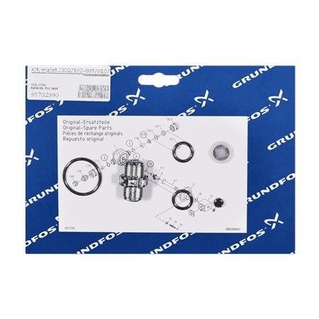 Grundfos Pump Repair Parts- Kit, maint.ClO2/162-005/010/FKM/sol.valv ...