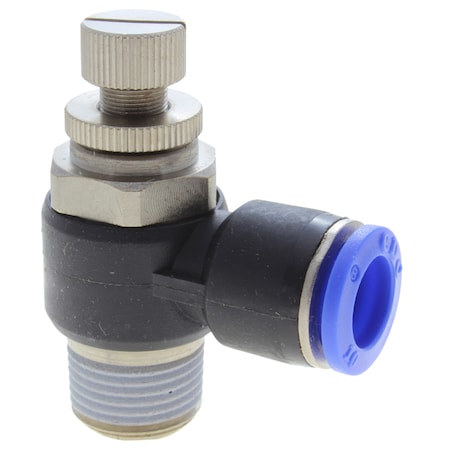 Technifit Fitting, PTC, Flow Control Elbow, 6mm x M5 x 0.8 NSC06-M5 | Zoro