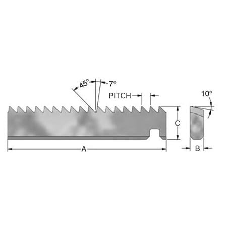 Advent Tool & Manufacturing Thread Mill Insert, 7/45 Buttress, ATM-410A ...