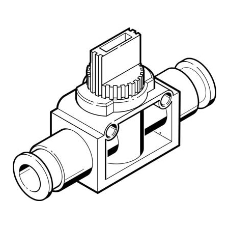Festo Shut-Off Valve HE-2-QS-1/4-U HE-2-QS-1/4-U | Zoro