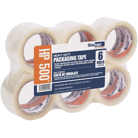 Shurtape Hp 500 - Clear - 72Mm X 50M, 6Pk 207775 | Zoro