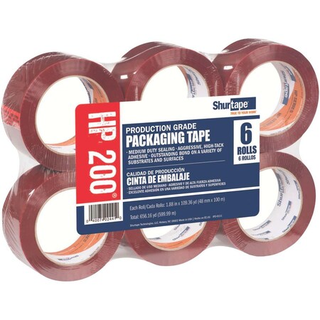 Shurtape Hp 200 - Red - 48Mm X 100M, 6Pk 106566 | Zoro