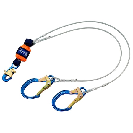 3M Leading Edge 100% Tie-off Cable Shock-absorbing Lanyard, 6 ft ...