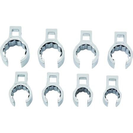 Proto 3/8" Drive 8 Piece Crowfoot Flare Nut Wrench Set J49000CFFN | Zoro