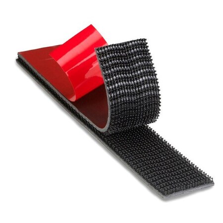 3M Reclosable Fastener, Acrylic Adhesive, 45 yds, 1/2 in Wd, Black ...
