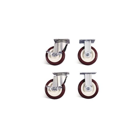 Knaack 6" Poly Caster Set with Brakes 516 | Zoro