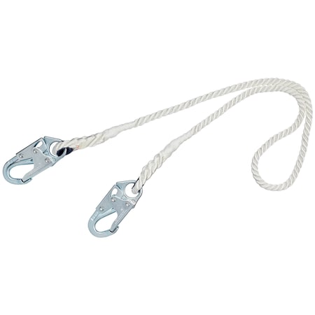 3M Rope Positioning Lanyard, 6 ft, White 1385501 | Zoro