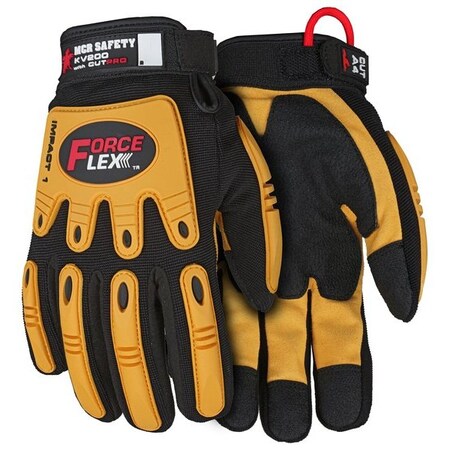 Mcr Safety Cut Pro ForceFlex Mechanics Work Gloves Cut Resistant Kevlar ...
