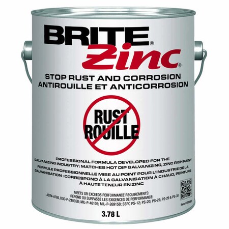 Weld-Aid Brite Zinc - Bulk - Silver matte finish 1 gal/3.875 L B-200 | Zoro