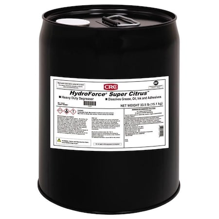 Crc Hydroforce Super Citrus Heavy Duty Degreaser, 5 Gal 14442 | Zoro