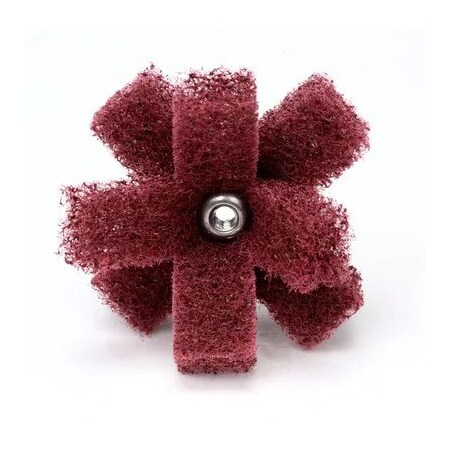 3M Scotch-Brite Cross Buff, 2 In X 1/2 In X 2 Ply X 8-32 High Strength ...