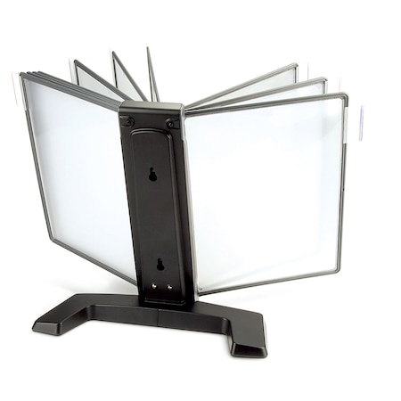 Aidata Weighted Desktop Reference Organizer, 10 Display Panels FDS005L ...