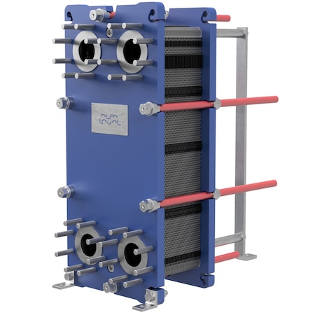 Alfa Laval Gasketed Plate Heat Exchanger, 50 Plate, 5,770K BTU T8-BFG ...