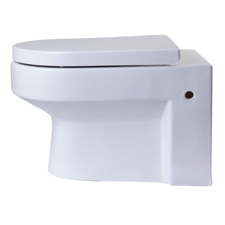 Eago EAGO WD101 Round Modern Wall Mount Dual Flush Toilet Bowl WD101 | Zoro