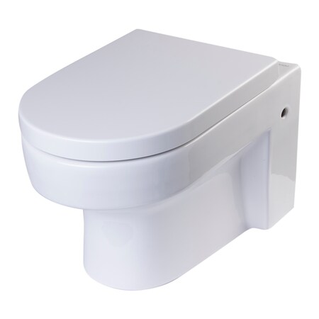 Eago EAGO WD101 Round Modern Wall Mount Dual Flush Toilet Bowl WD101 | Zoro