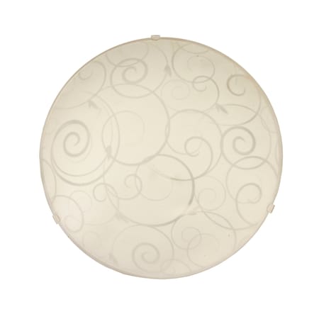 Simple Designs Round Flushmount Ceiling Light with Scroll Swirl Design ...