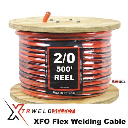 Xtrweld WCS2/0XFO-500 Select Welding Cable, XFO, 600V, 2/0 AWG, 500 ...
