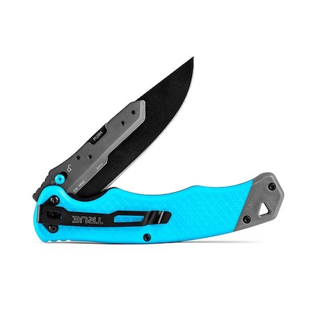 True Brands Swift Edge Replaceable Blade 4 Fast Flip Knife with Blue ...