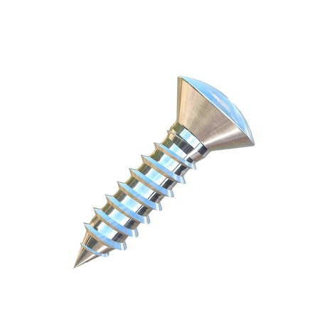 Allied Titanium Sheet Metal Screw, #10 x 3/4 in, Plain Titanium Oval ...
