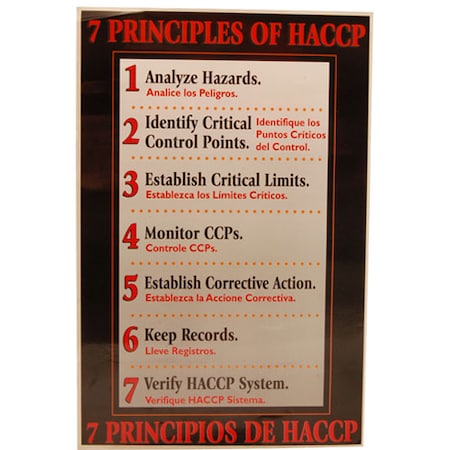 Allpoints Poster, 7 Principles Of Haccp 1421503 | Zoro