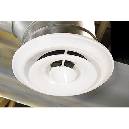 Allpoints Diffuser, Round Pipe Fit (8"Neck, White, 22"Od) 5561213 | Zoro