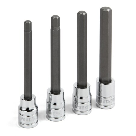 Powerbuilt 4Pc Hex Metric Brake Caliper Long Bit Set 647060 | Zoro
