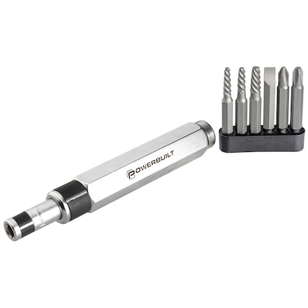 Powerbuilt 7Pc Mini Impact Driver And Extractor Set 647767 | Zoro