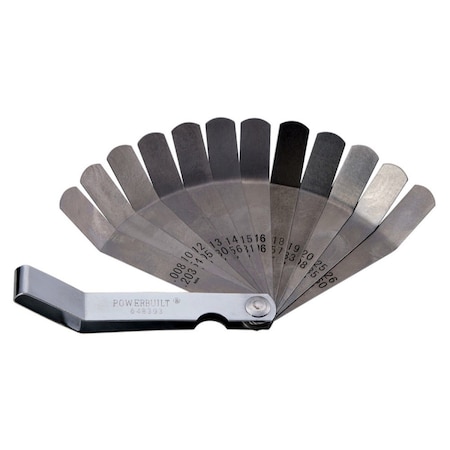 Powerbuilt 12 Blades Valve Tappet Gauge 648393 | Zoro