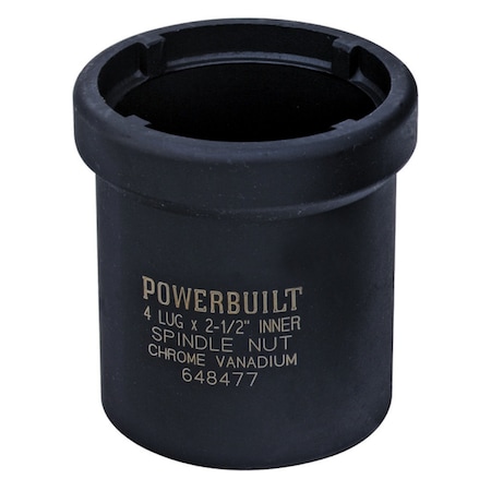 Powerbuilt Spindle Nut Socket- 4Lugs Inner (648477) | Zoro