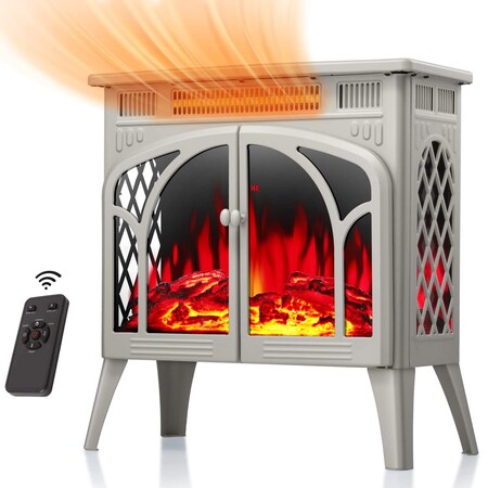 Edendirect 23.46'' Freestanding Electric Fireplace Heater, Adjustable ...