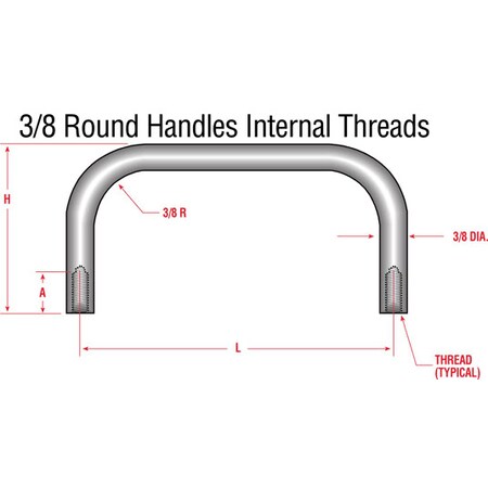 Amatom Handle RECT Internal Threaded 1032 1/2 X 1 1/4 X 3 11411-A-1032 ...