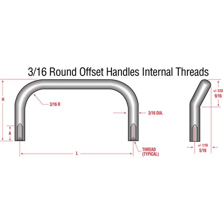 Amatom Handle OVAL 90 2P 3724 5/8 X 1.695 X 4.25 12352-A-3724-2E | Zoro