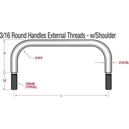 Amatom Handle OVAL 90 2P 3124 7/16 X 1.791 X 7 12236-A-3124-2E | Zoro