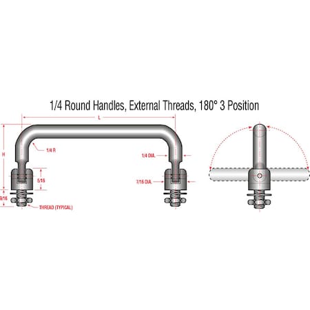 Amatom Handle RECT 180 IP 1032 1/2 X 1.5 X 4.5 13024-A-1032-2A | Zoro