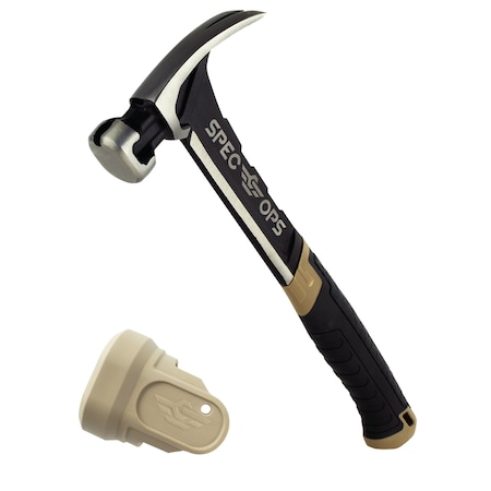 Spec Ops 20-oz Smooth Face Rip Claw Hammer with Soft Mallet Cap, Steel ...