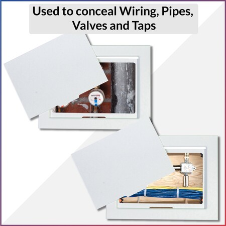 American Built Pro Access Panel, 9 in x 6 in White TwoPiece Plastic AP ...