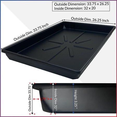 American Built Pro Condensate Drain Pan, 36 in. x 23.5 in Heavy duty ...