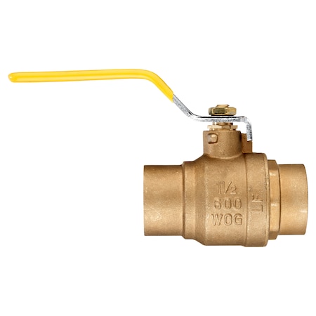 Revalved 1-1/2" Brass Ball Valve 600 WOG Sweat C x C Full Port, Lead ...