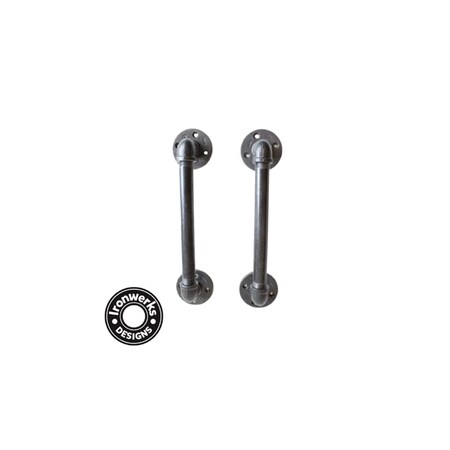 Ironwerks Designs 10" Black/Grey Industrial Vintage Pipe Door And ...