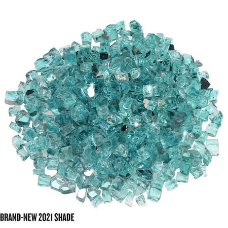 American Fire Glass 1/2 in Azuria Reflective Fire Glass, 10 Lb Bag AFF ...