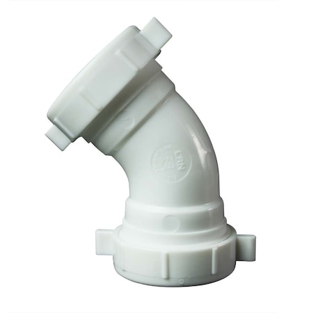 Thrifco Plumbing 1-1/2 Inch PVC Slip Joint 45 Degrees ELBOW 4401261 | Zoro