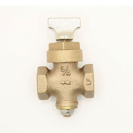 Thrifco Plumbing 3/4 Inch FIP Brass Ground Key Stop & Waste Valve ...