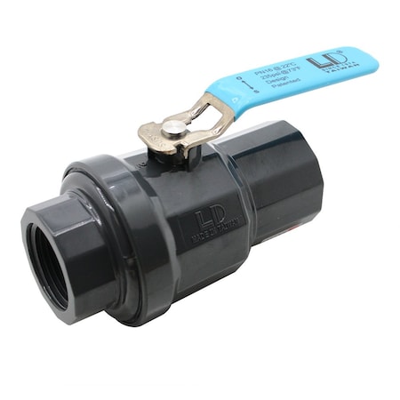 Thrifco Plumbing 2 Inch Threaded x Threaded PVC Ball Valve with ...